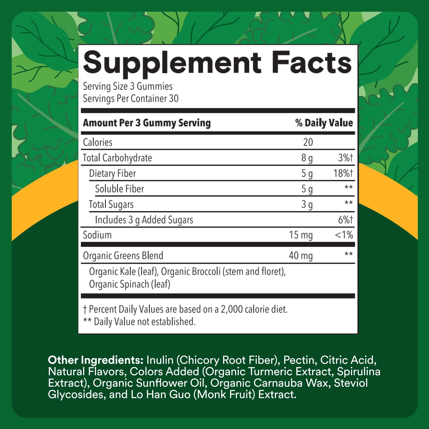 Daily fiber supplement for gut health