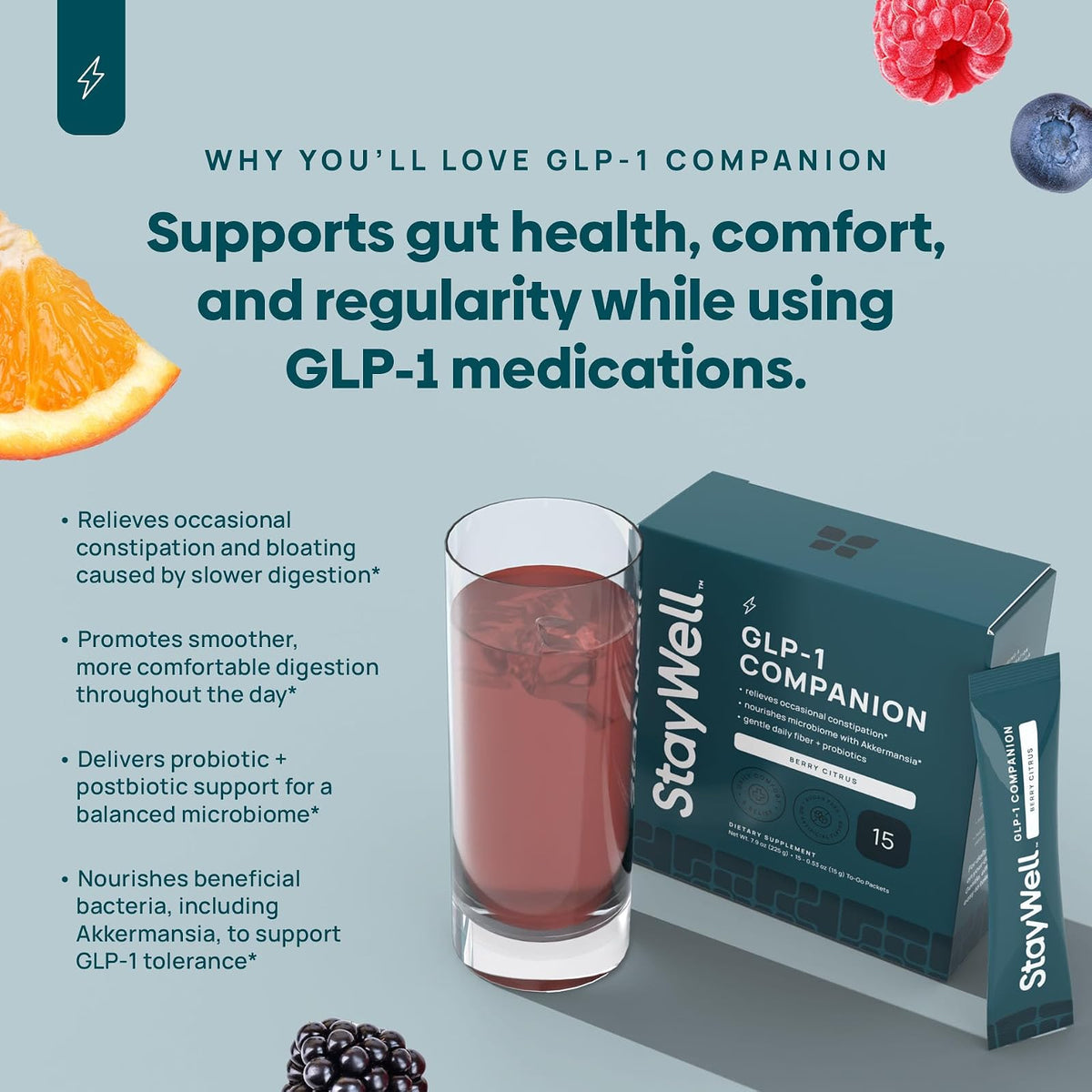 Daily fiber supplement for gut support