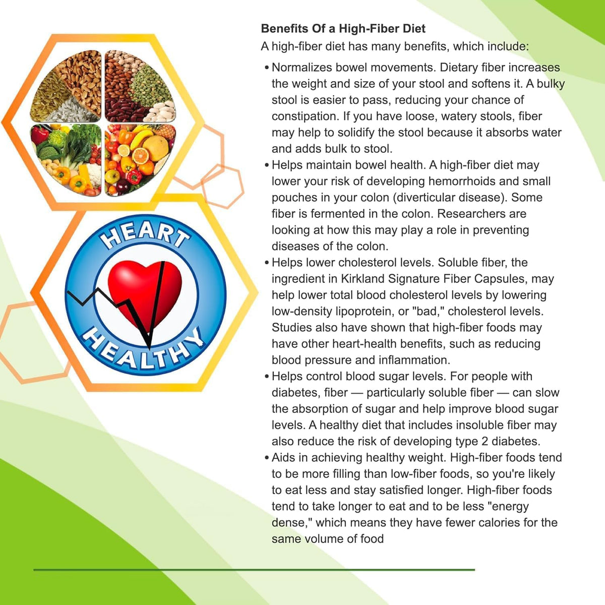 Daily fiber supplement for regularity