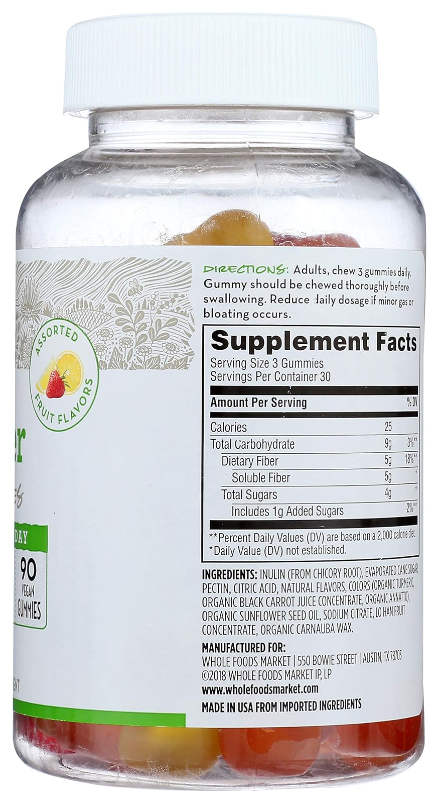 Daily fiber support with 365 gummies
