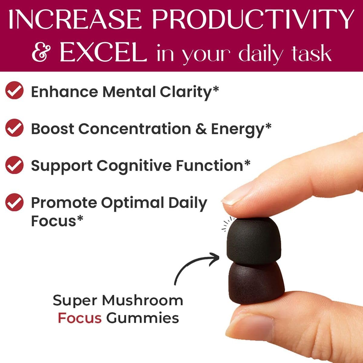 daily focus aid with super mushrooms