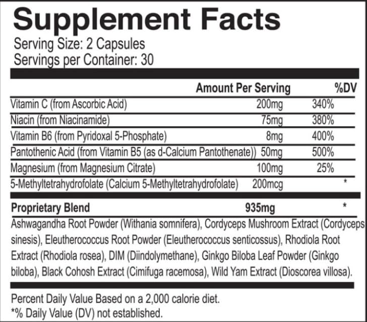 daily formula for menopause relief