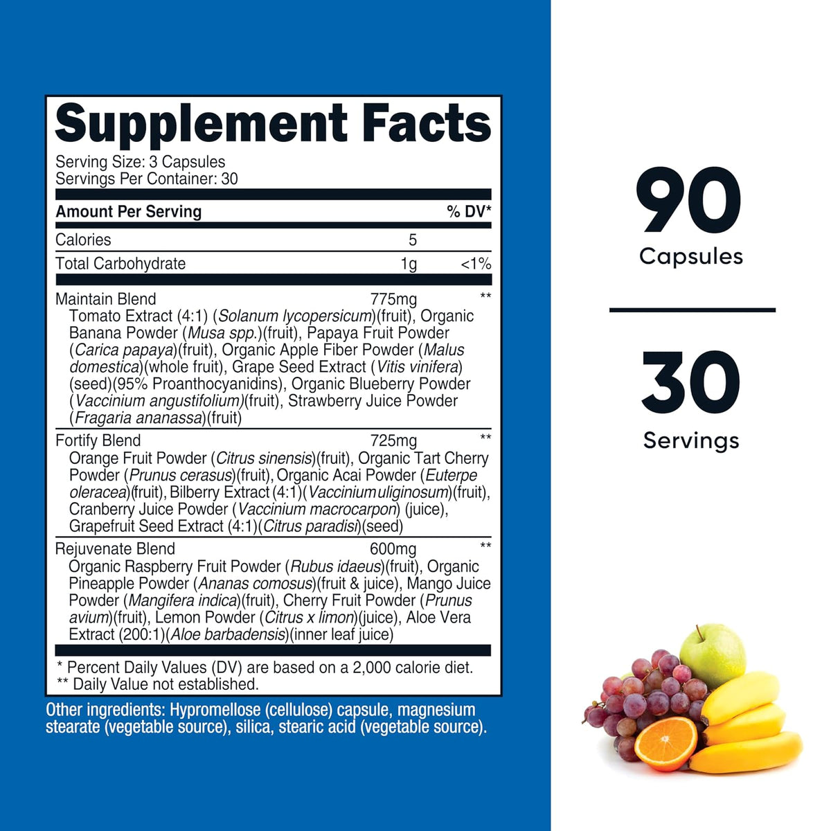 Daily fruits blend multivitamin capsules