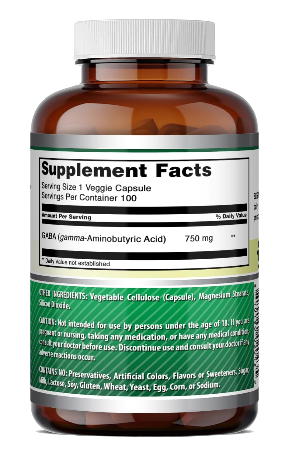 Daily GABA capsules for wellness routine