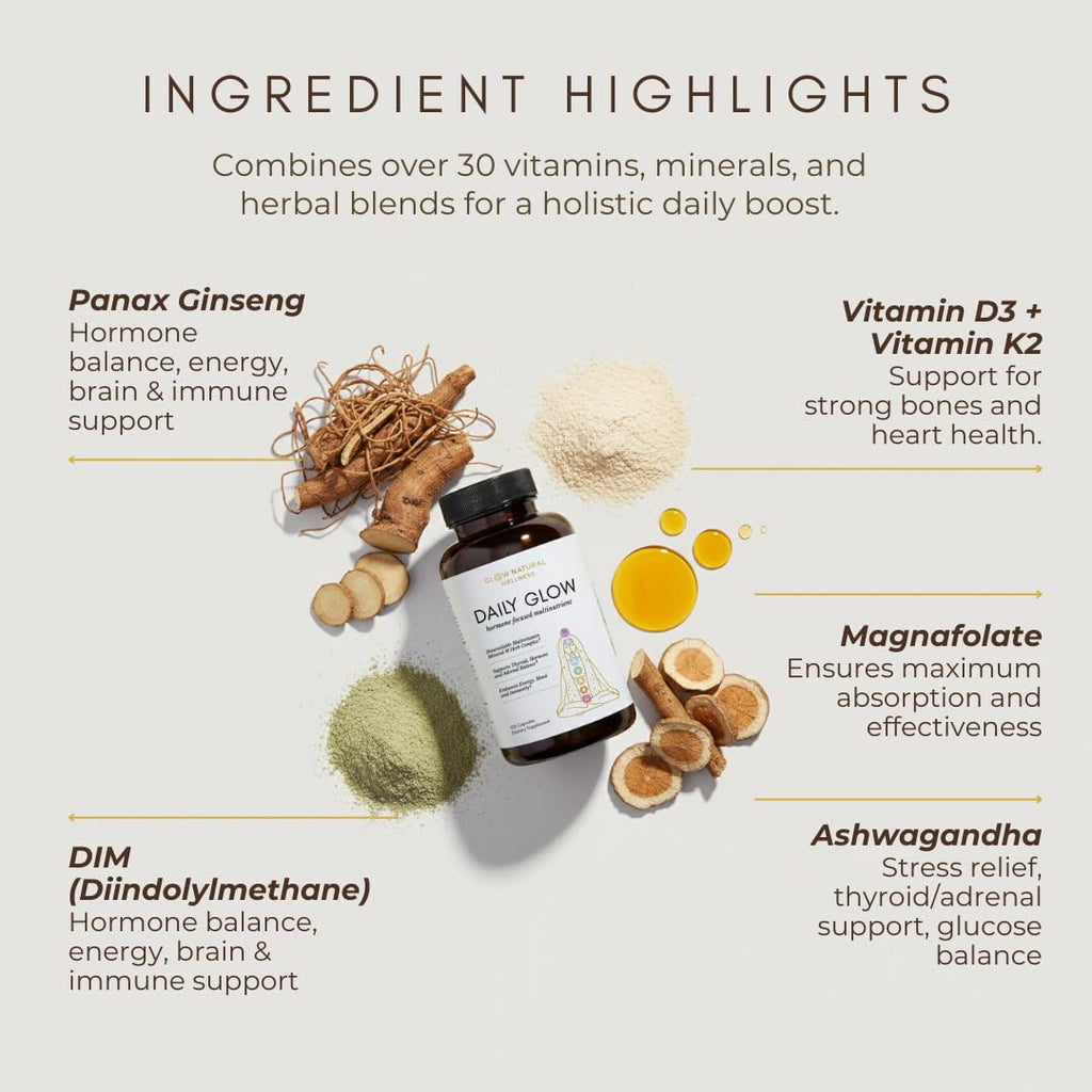 Daily Glow multivitamins for skin radiance