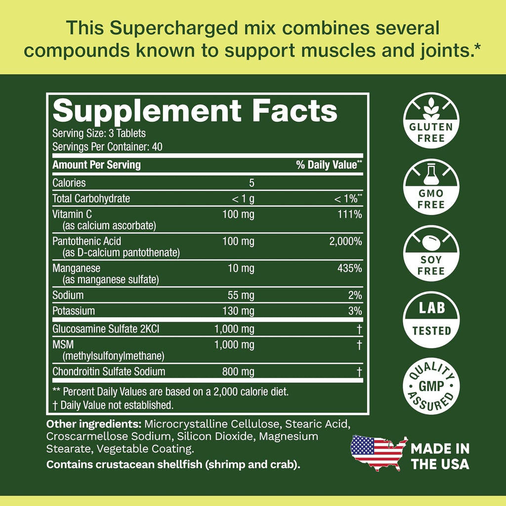Daily glucosamine for active lifestyle