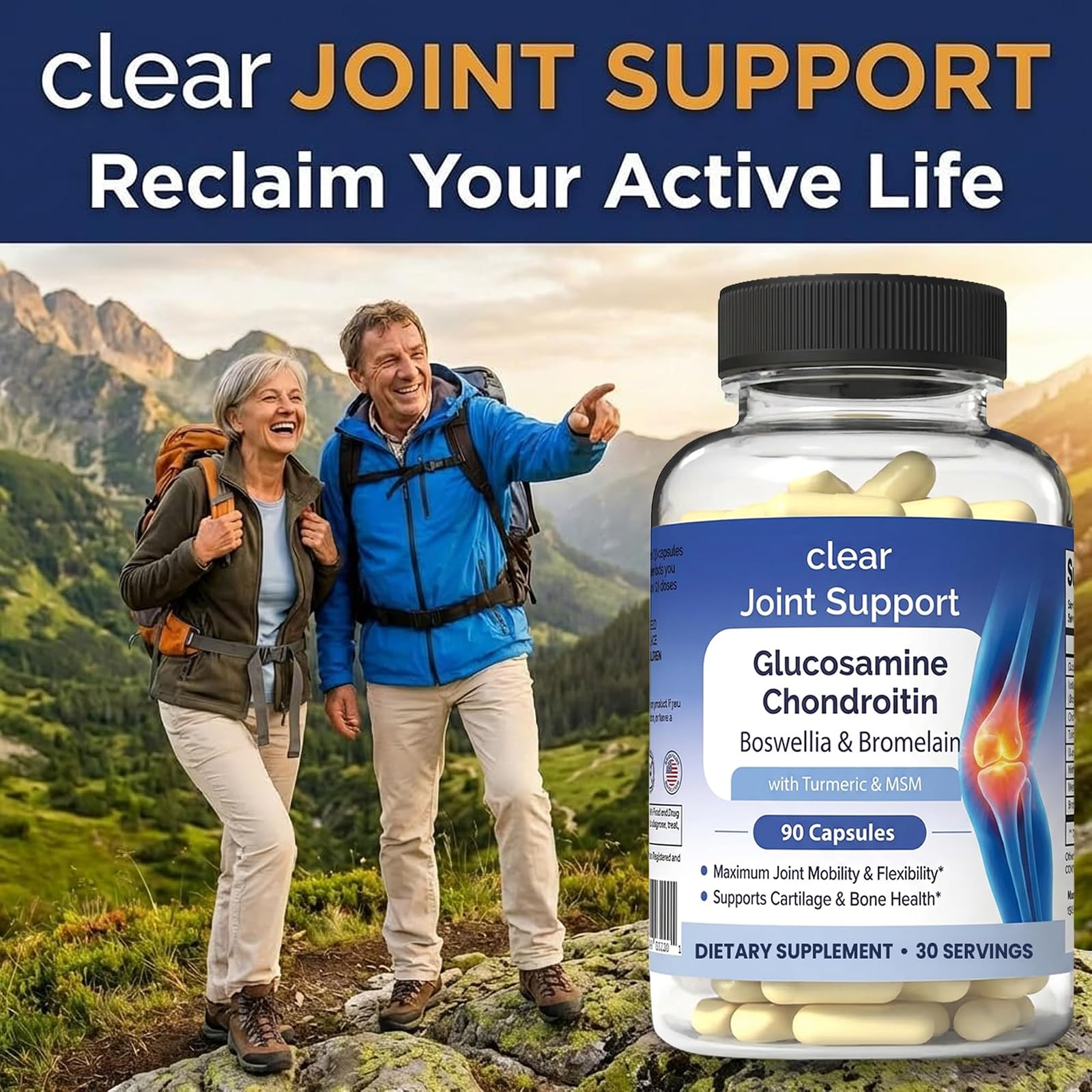 Daily glucosamine for active lifestyles
