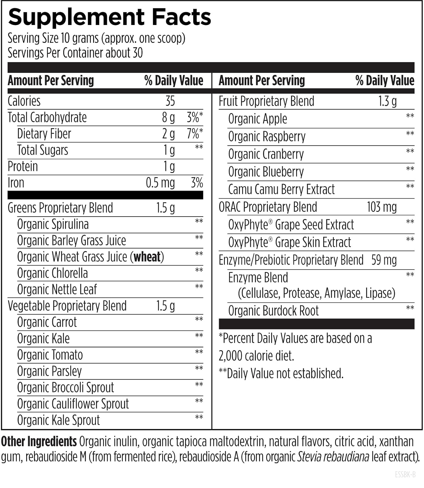 daily greens and reds supplement