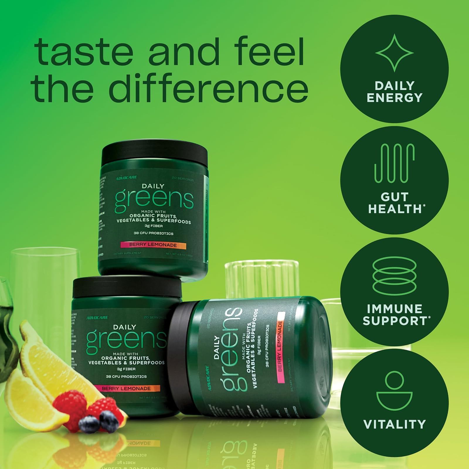 Daily greens for enhanced energy