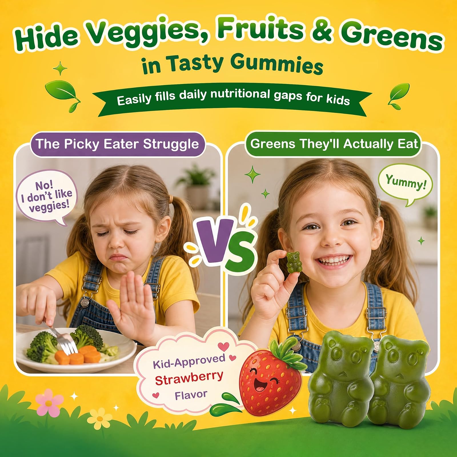 daily greens gummies for children