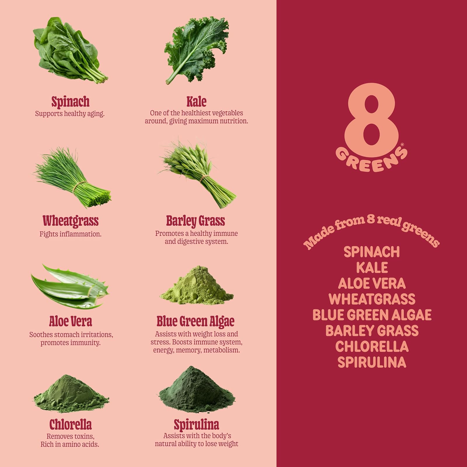 Daily greens multivitamin for vitality