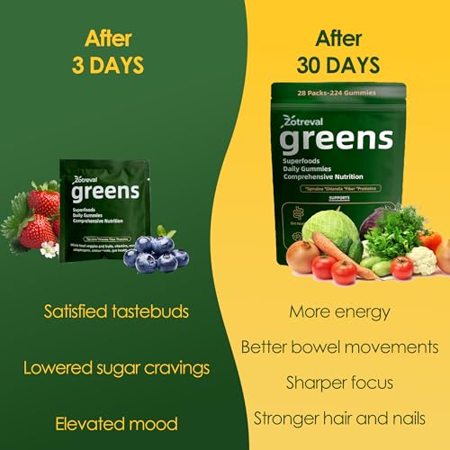 Daily Greens superfood gummies for energy