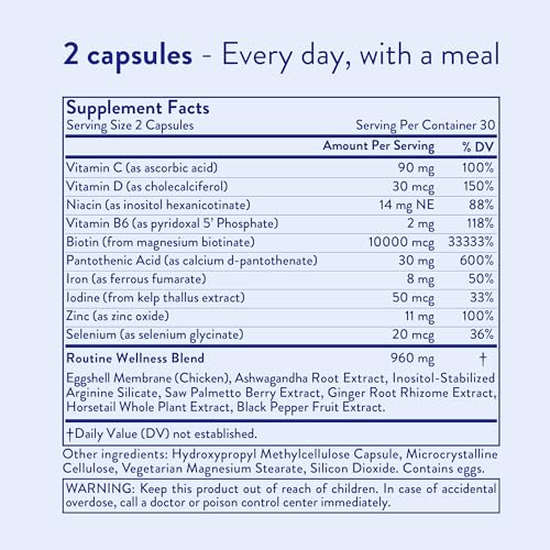 Daily hair growth vitamin routine