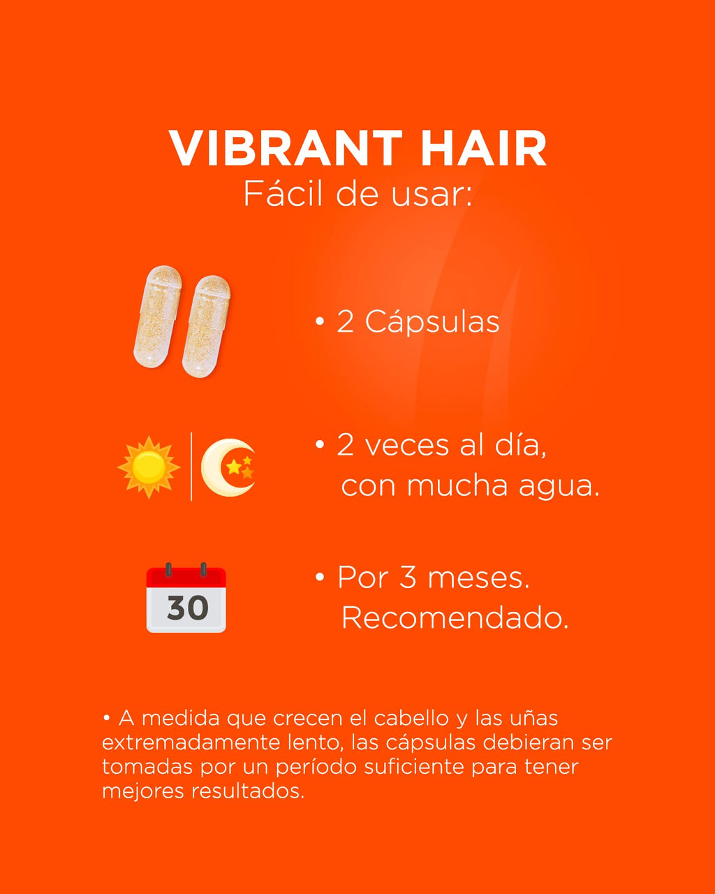 Daily hair health supplement capsules