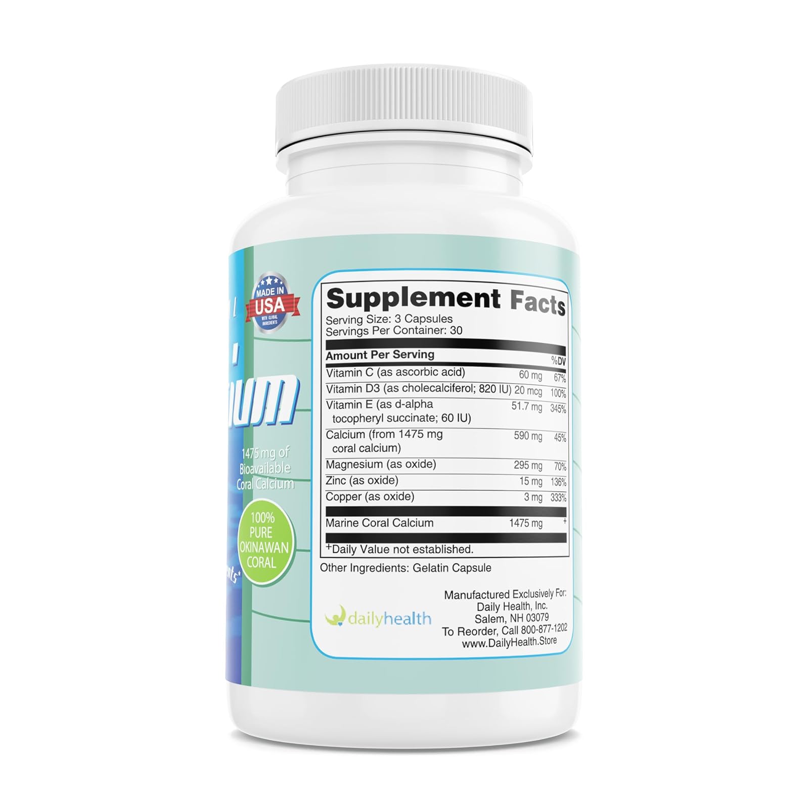 Daily health boost with coral calcium