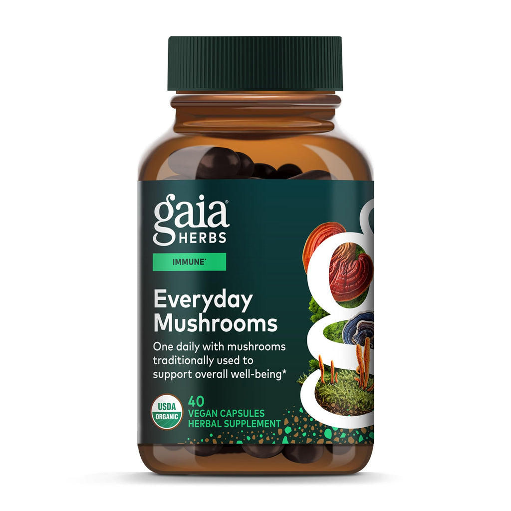 daily health mushroom supplement capsules