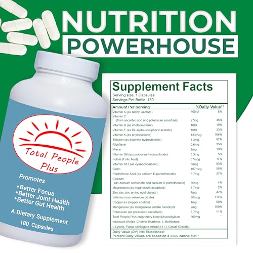 daily health support blended vitamin supplements