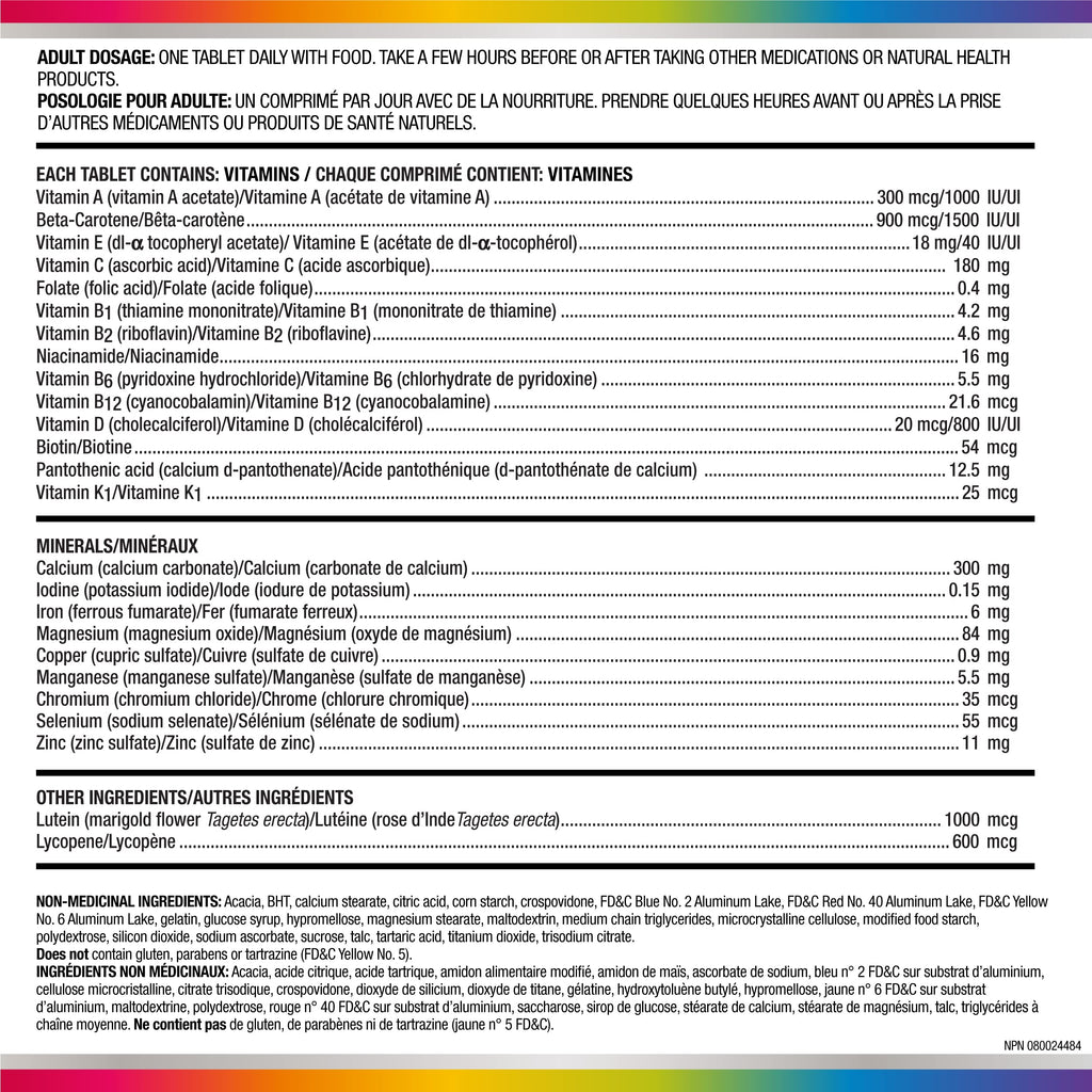 daily health support Centrum vitamins