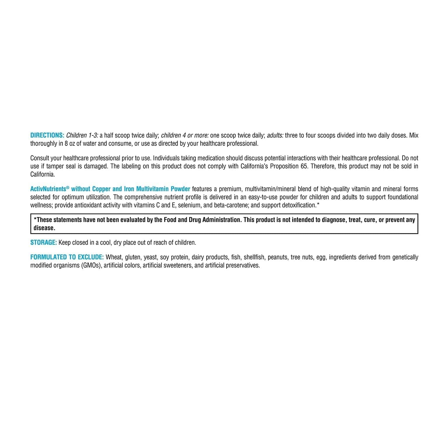daily health support multivitamin powder