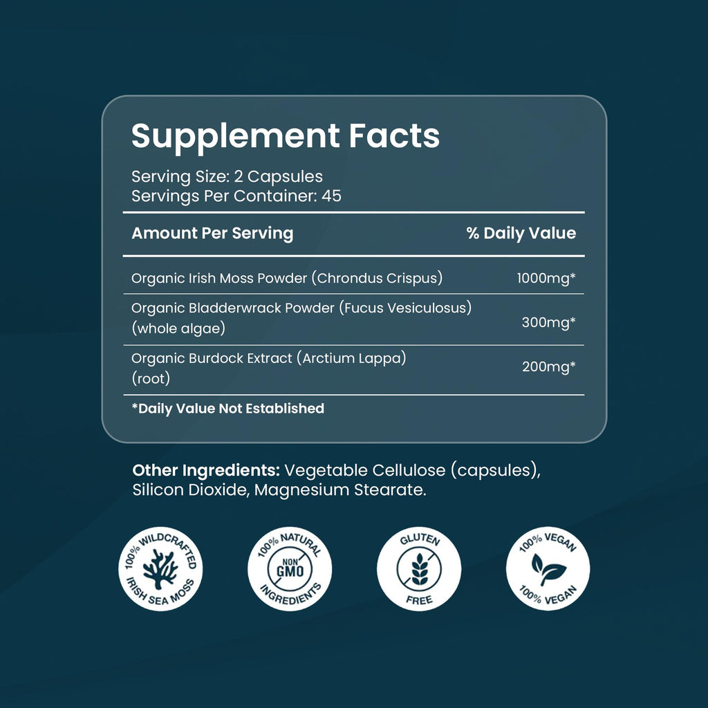 Daily health support sea moss capsules