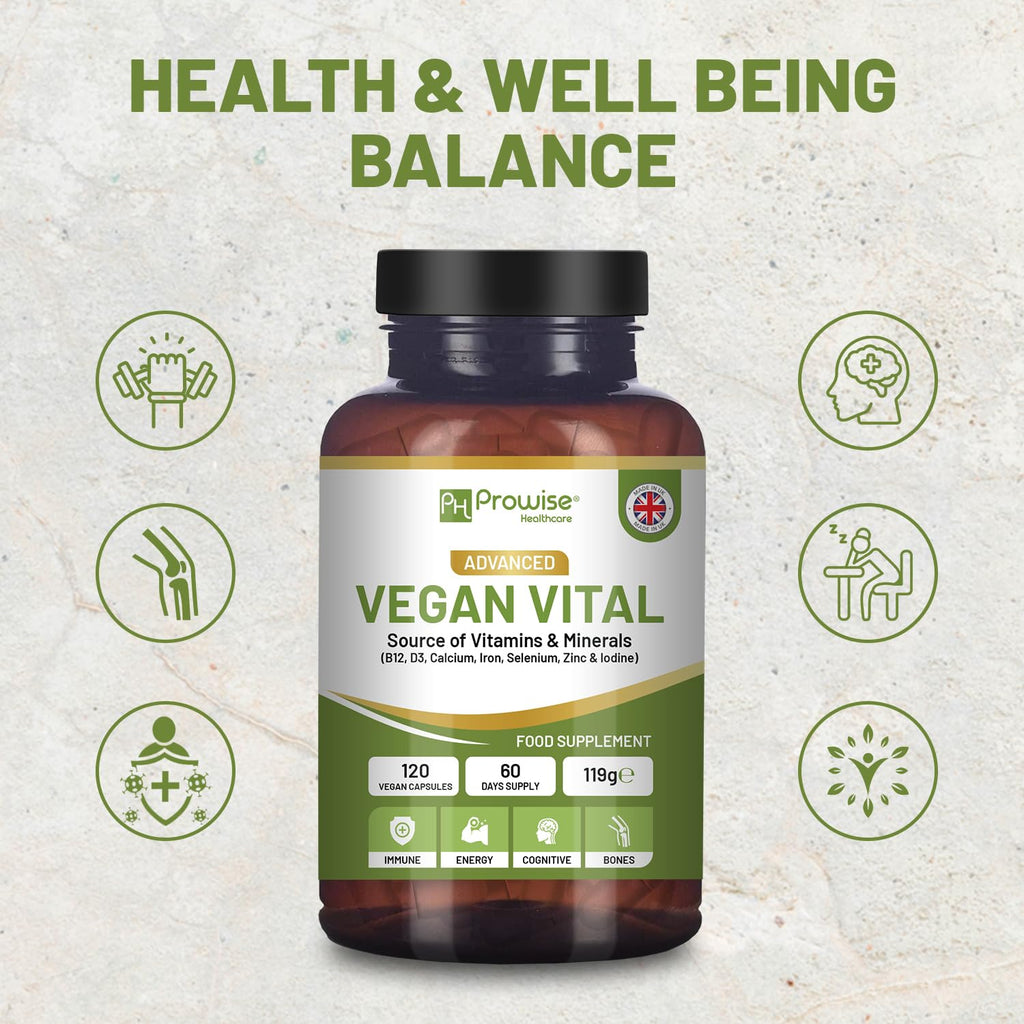 Daily health support with vegan vitamins