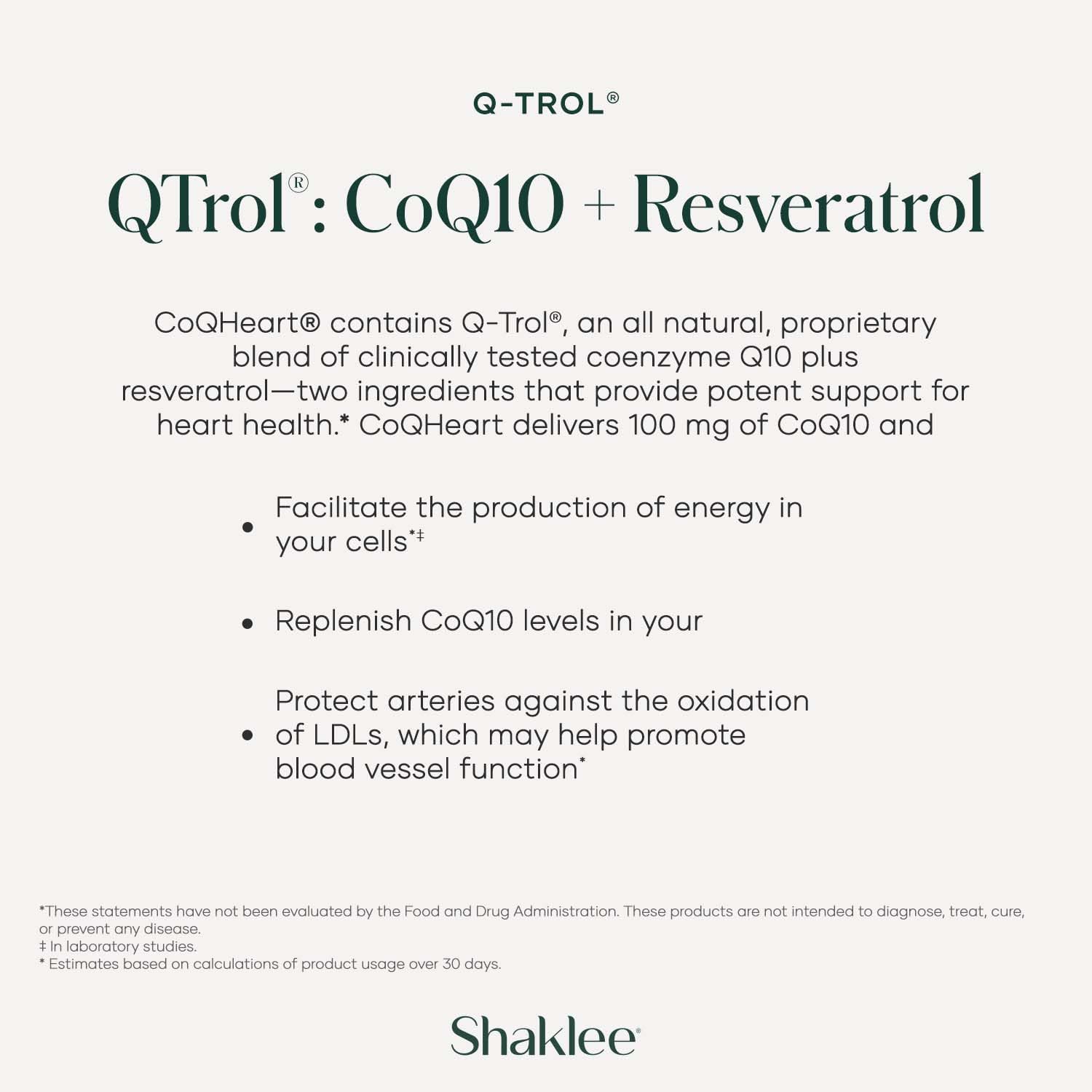 Daily heart supplement with CoQ10