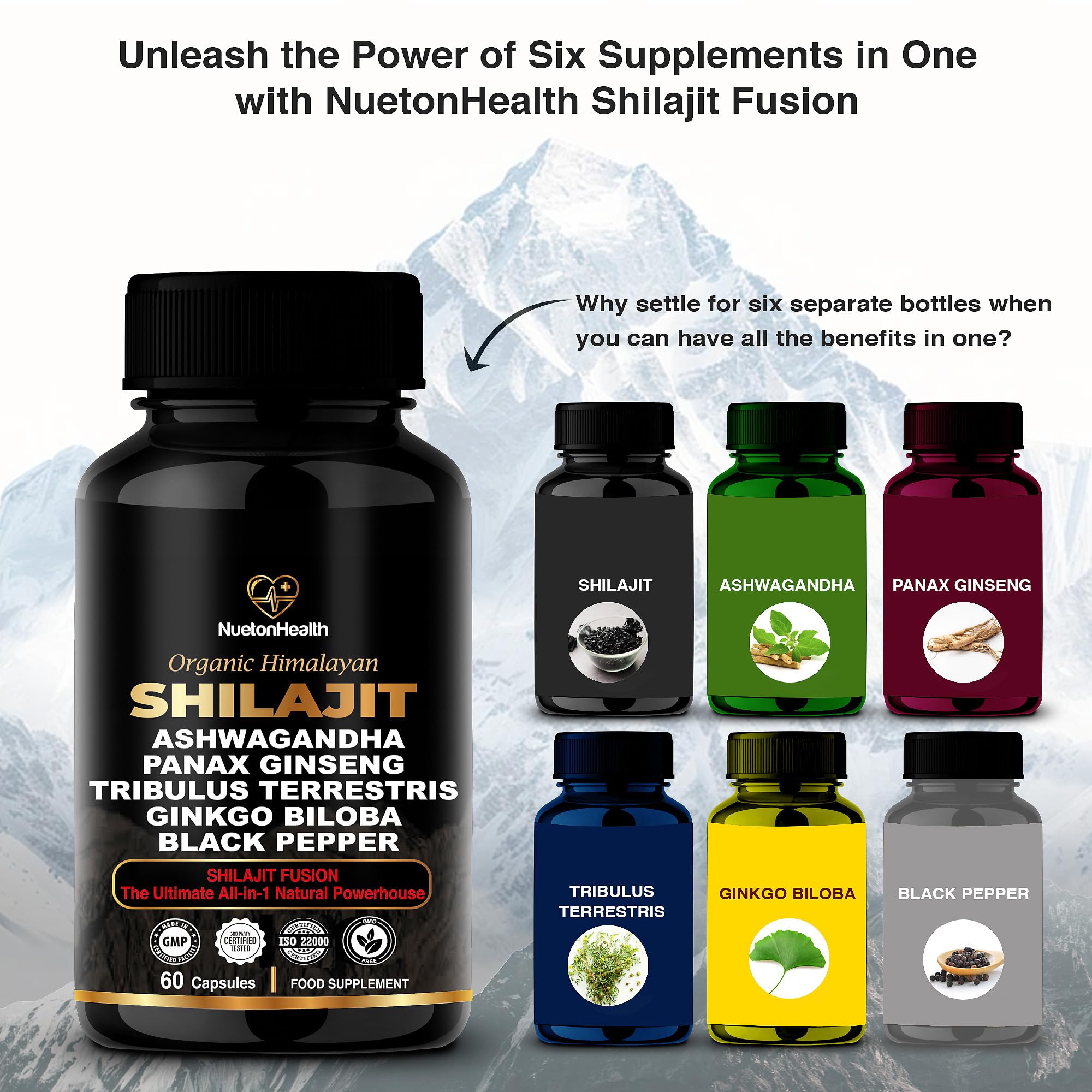 Daily herbal blend with shilajit