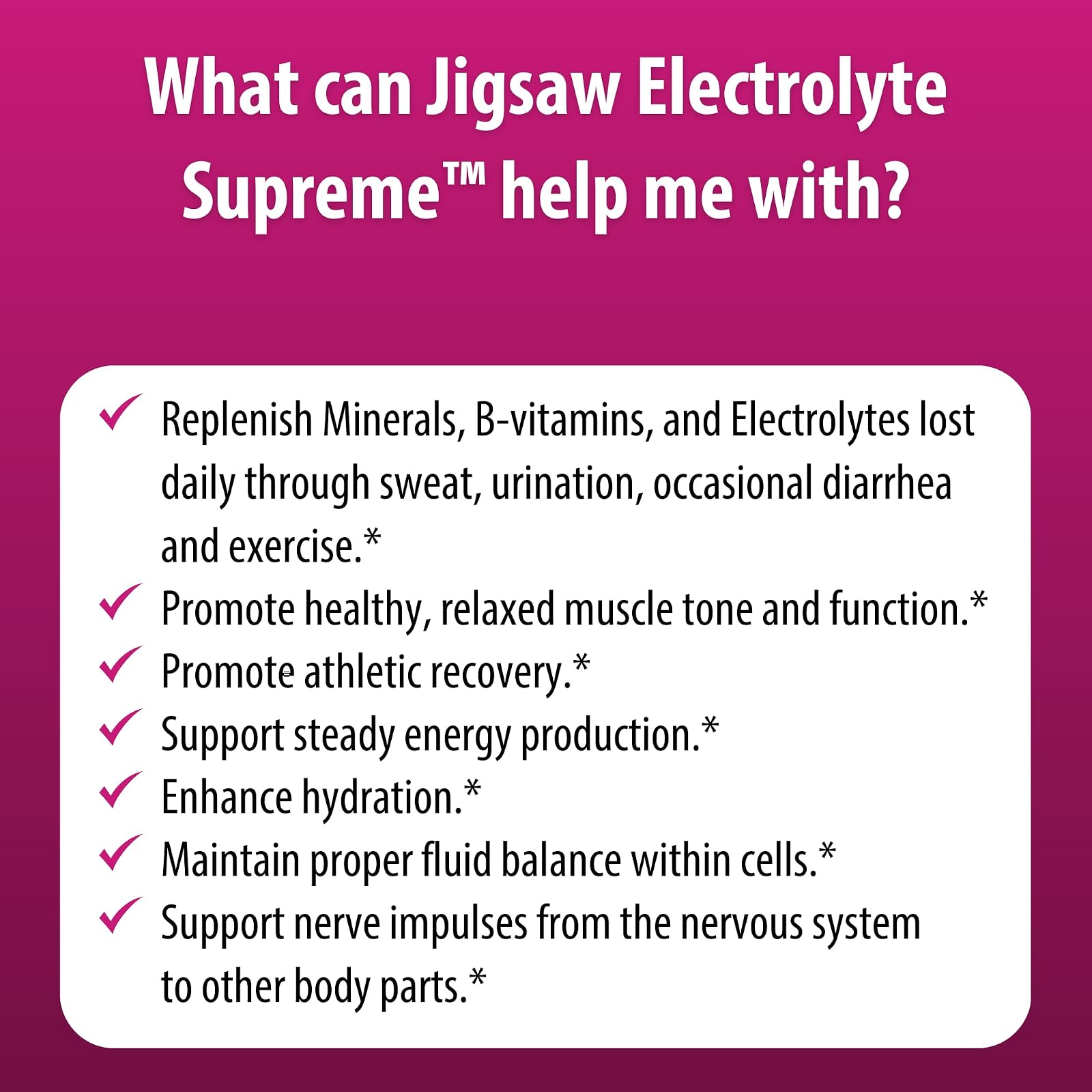 Daily hydration with Jigsaw electrolyte packets