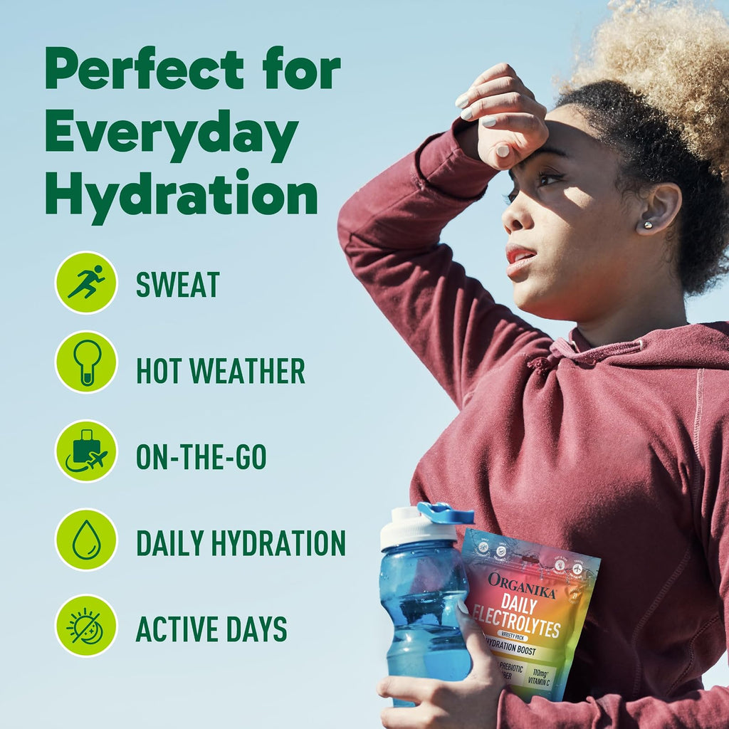 daily hydration with Organika electrolytes