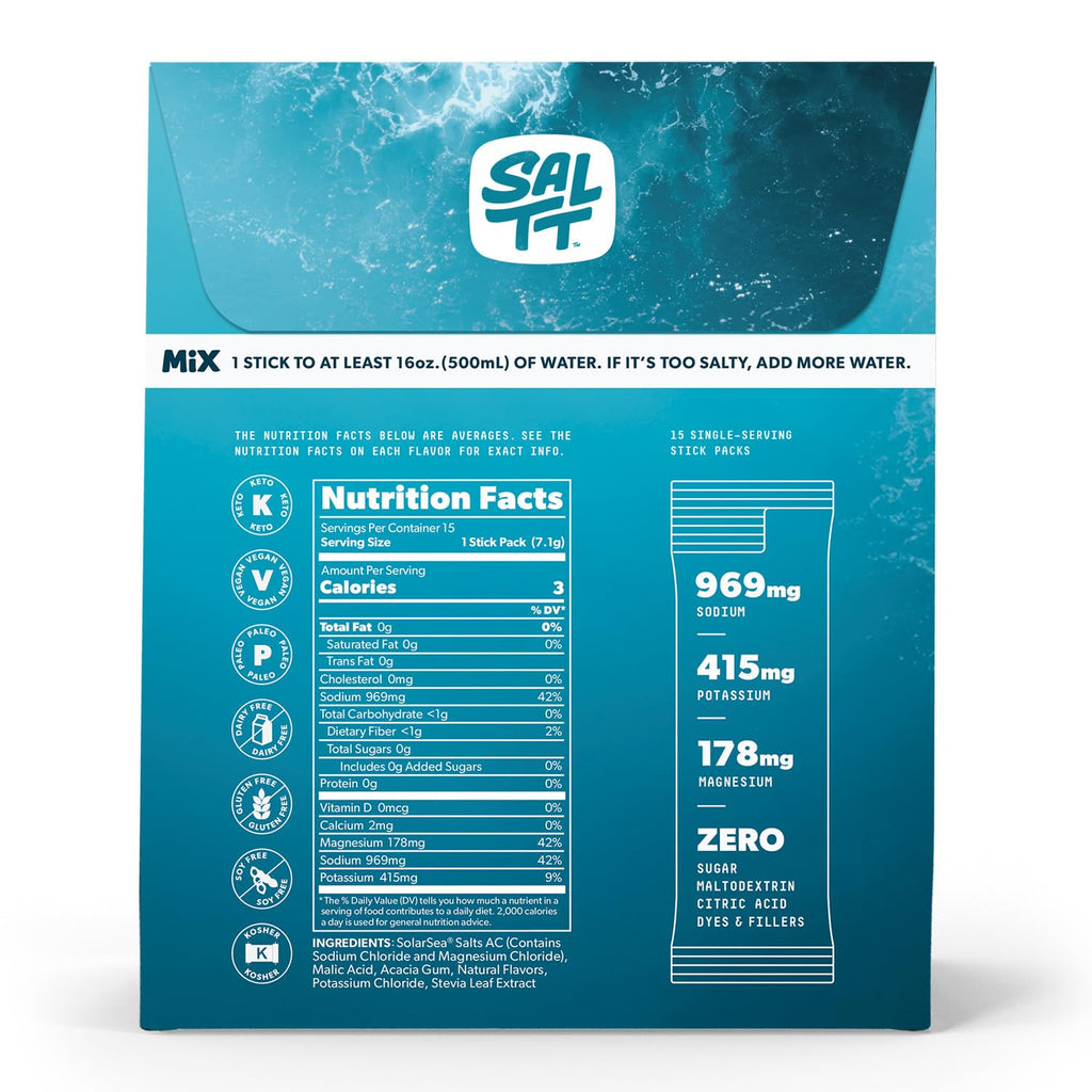 daily hydration with SALTT electrolyte packets