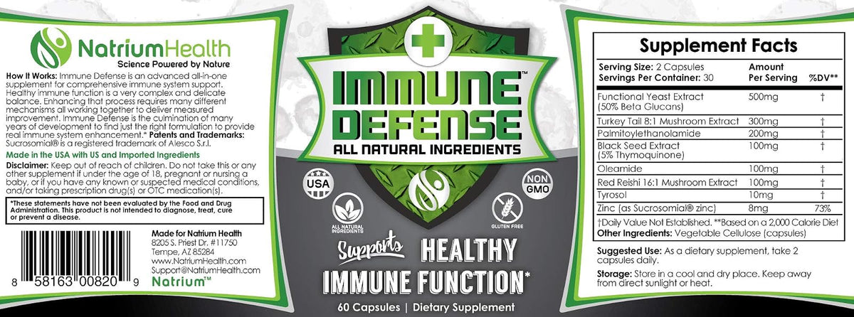 Daily Immune Defense Supplement Capsules