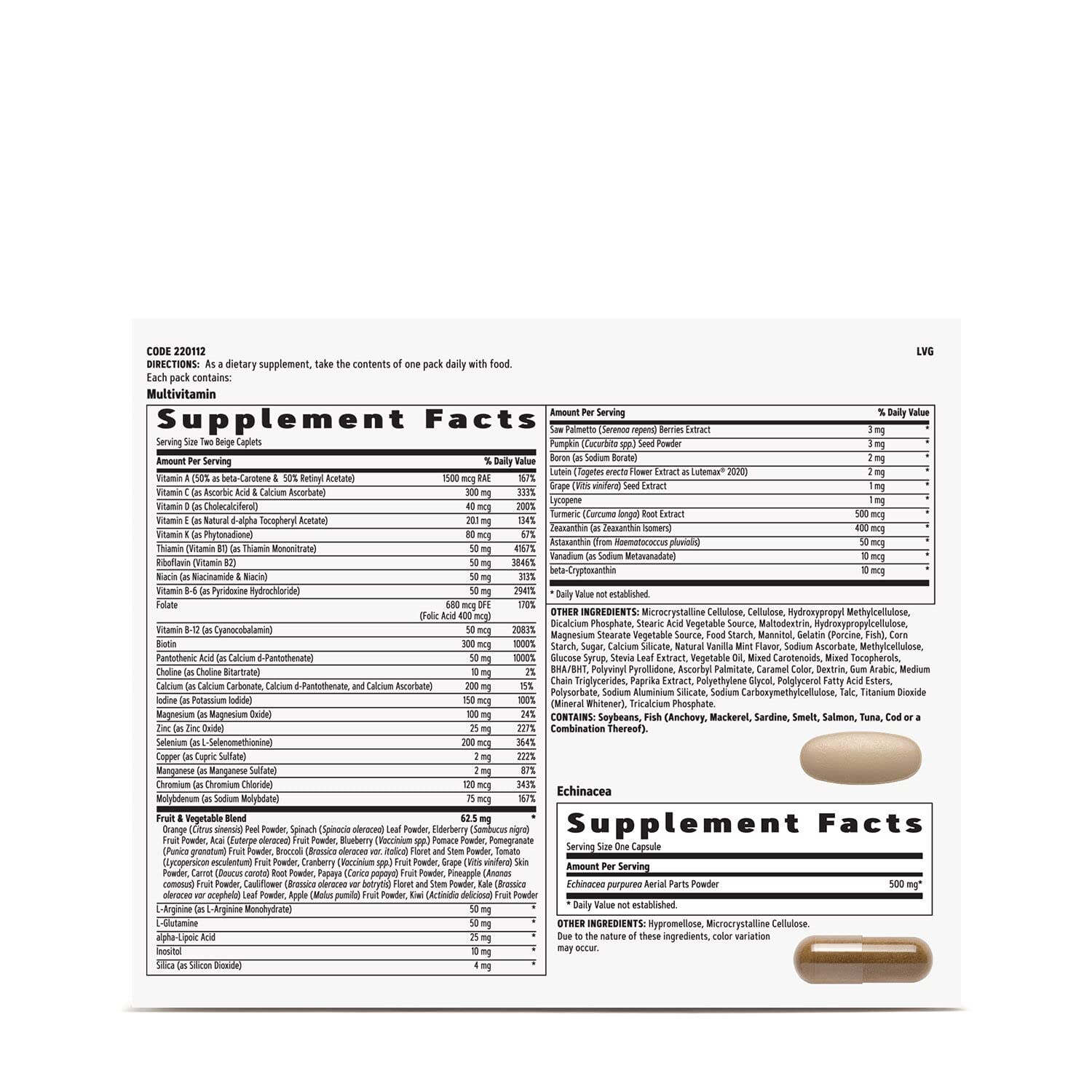 daily immune support with GNC Vitapak