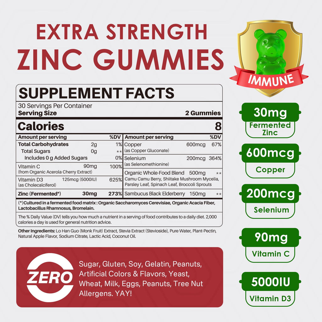 daily immune support zinc vitamins