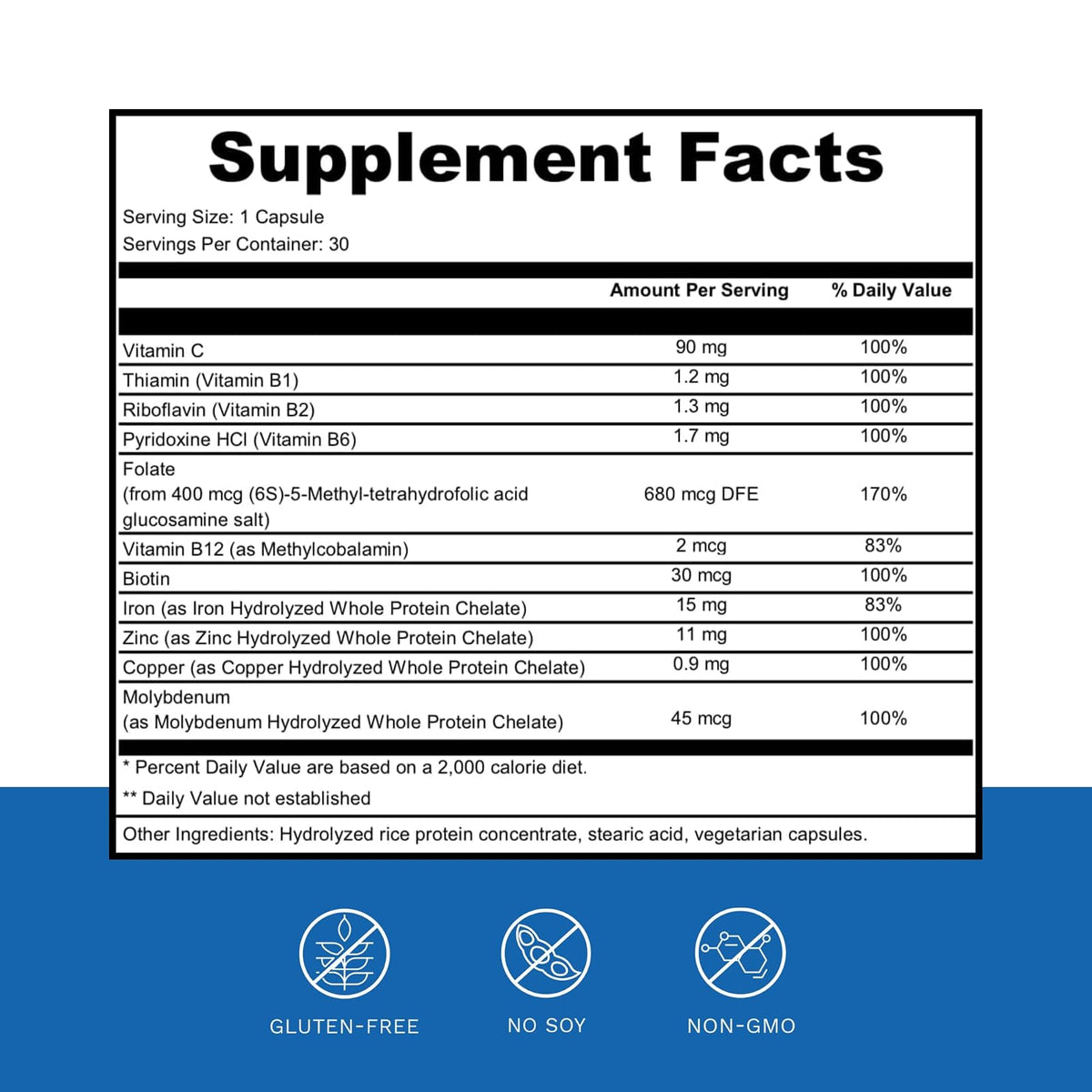daily iron capsules for vitality
