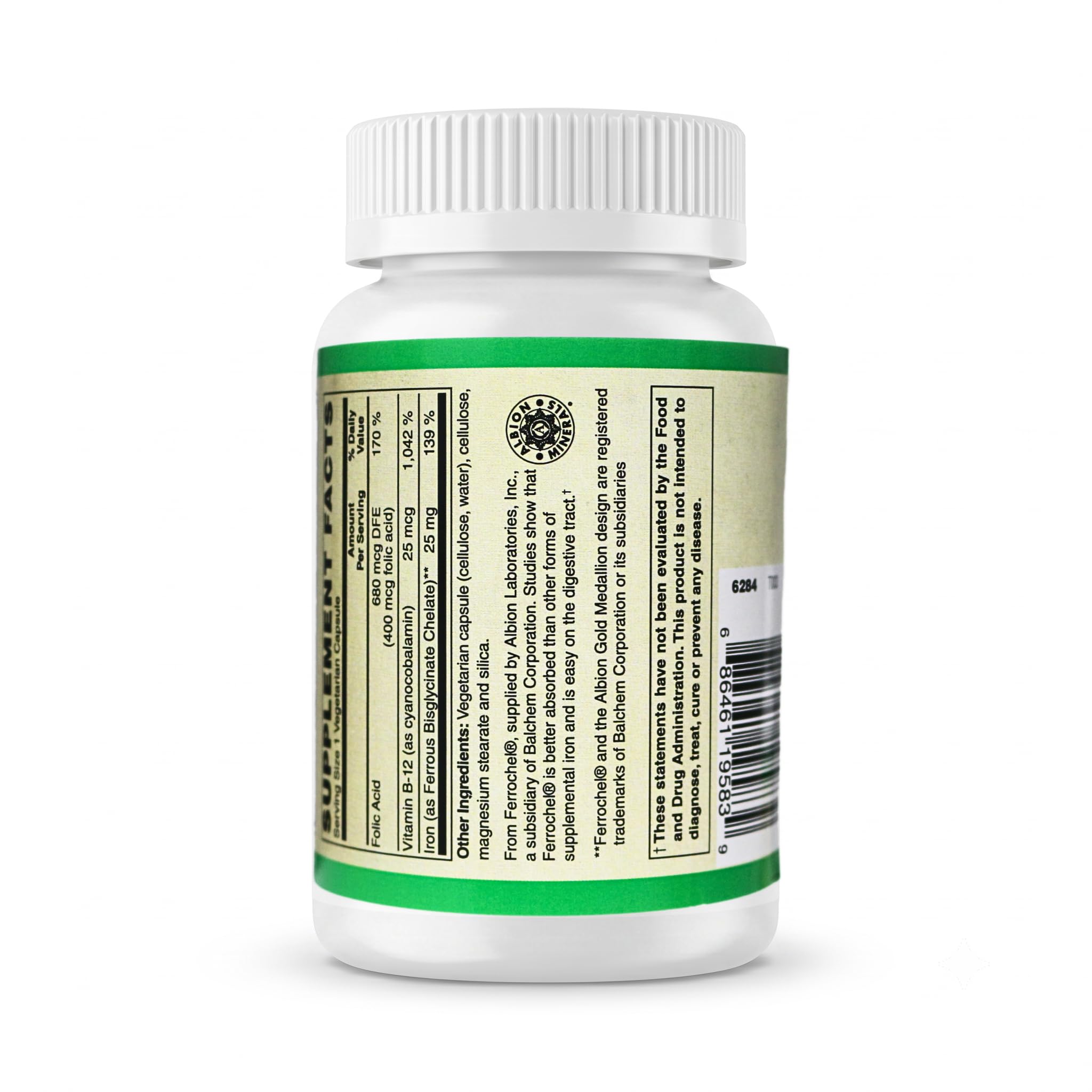 Daily iron supplement for active lifestyles