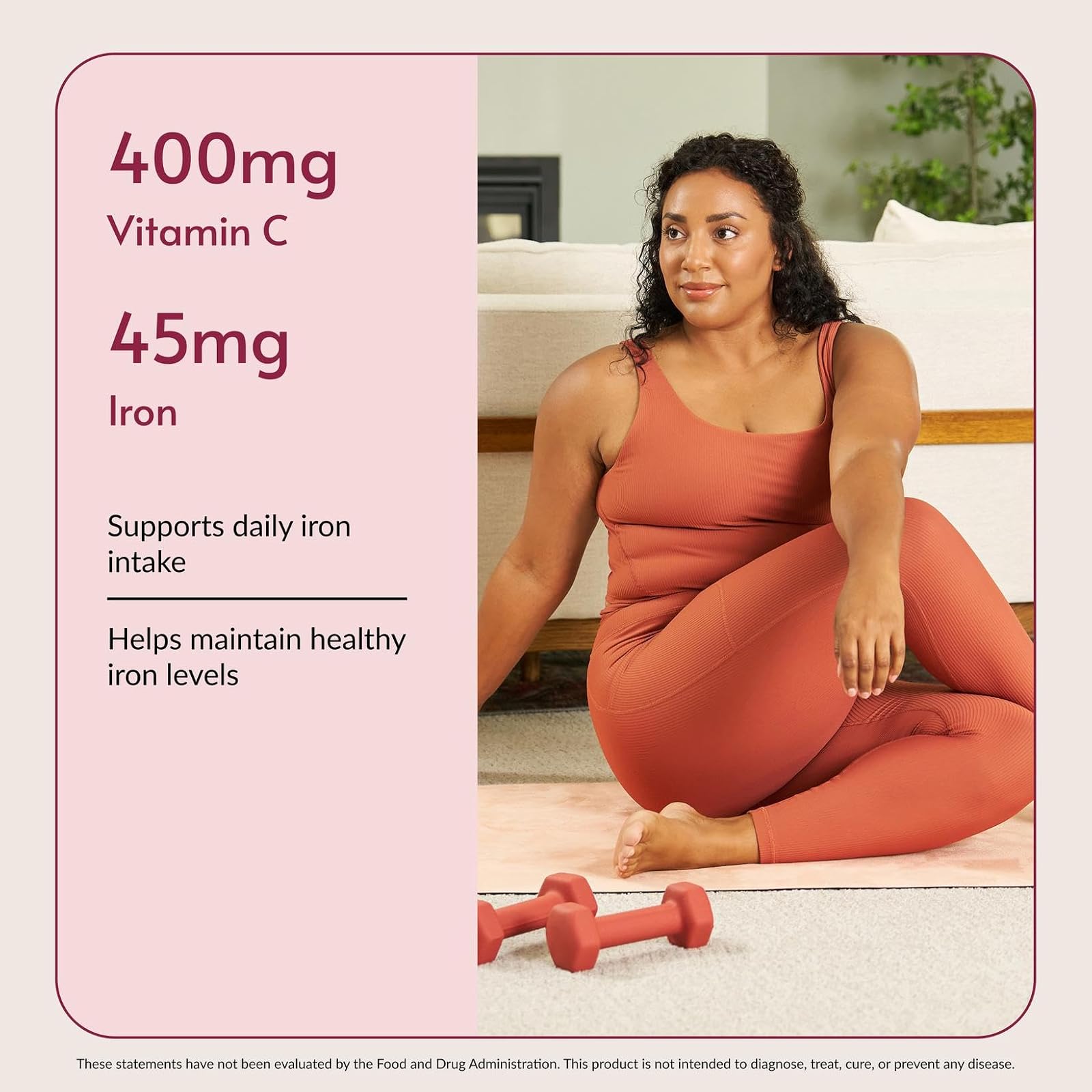 Daily iron supplement for energy boost