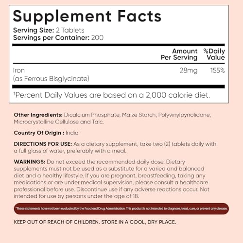 Daily iron supplement for vitality