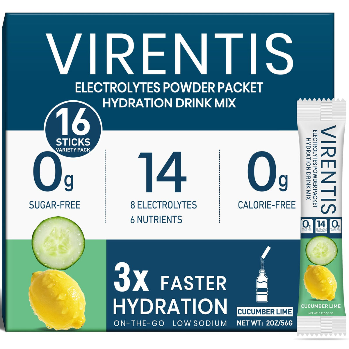 Daily IV electrolyte drink mix packets