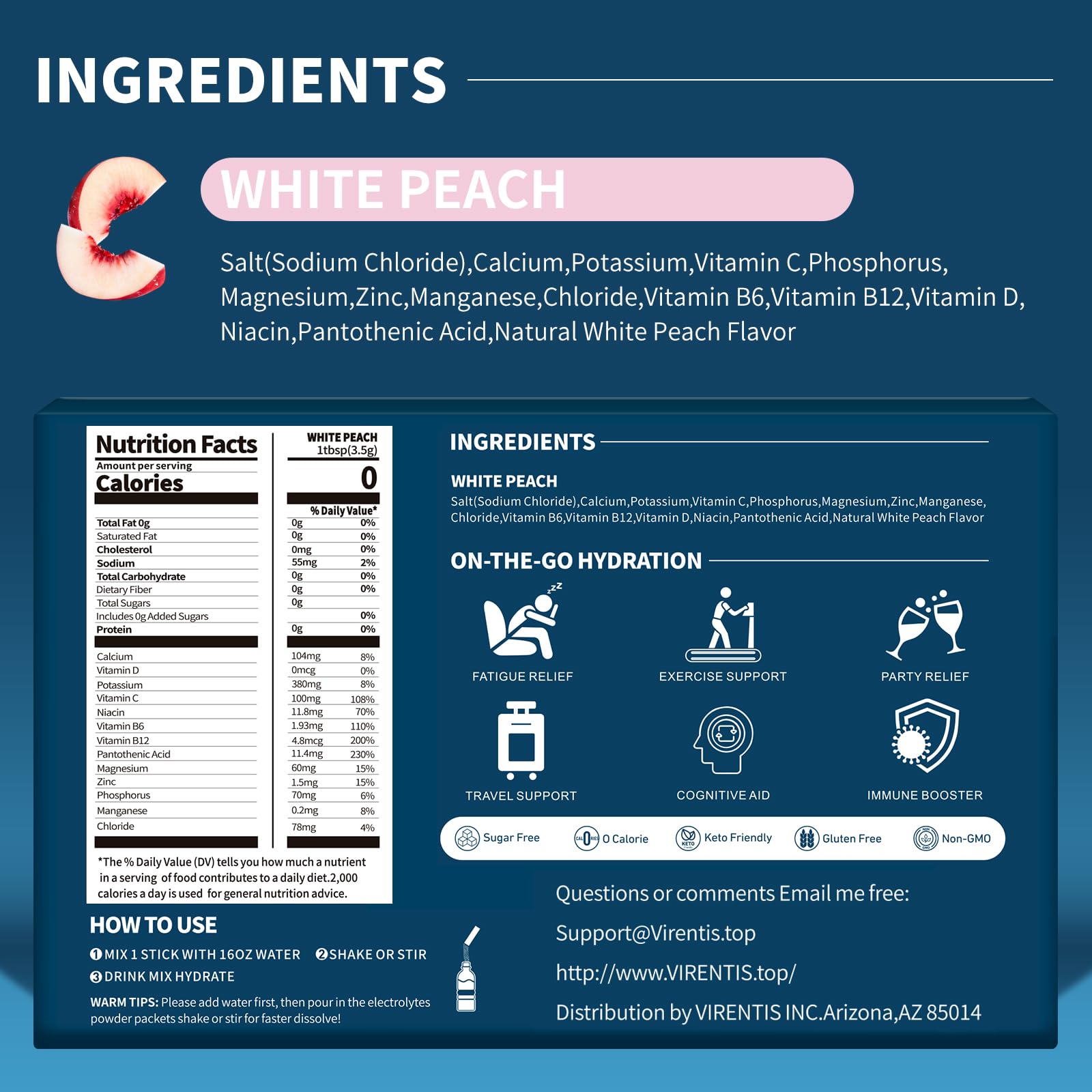 Daily IV electrolyte powder packets