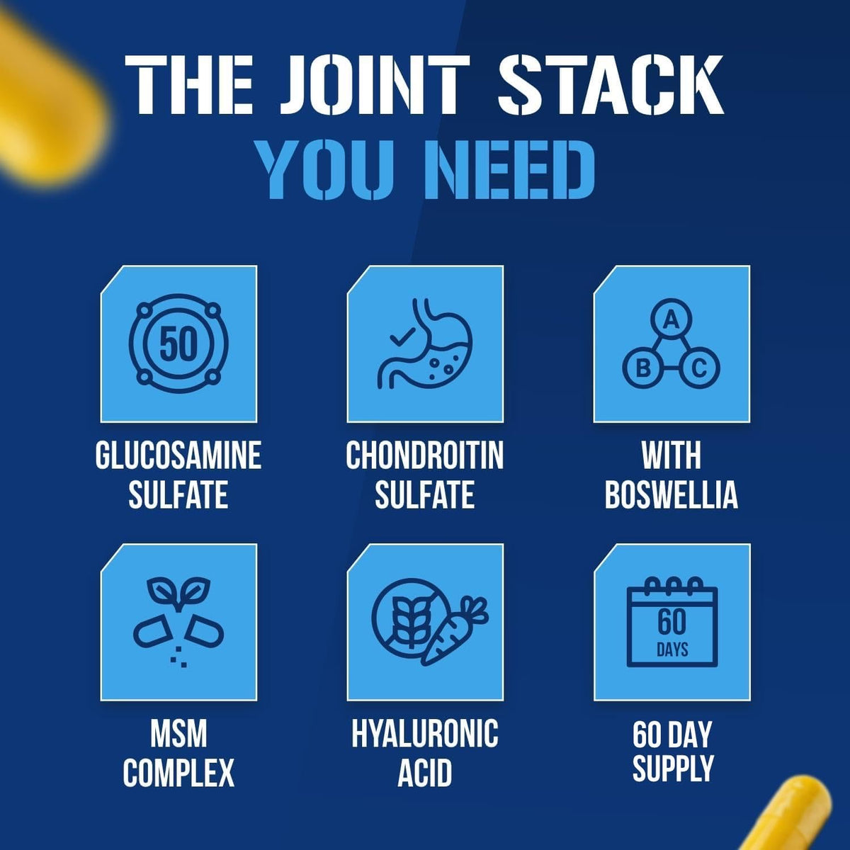 Daily joint health support capsules