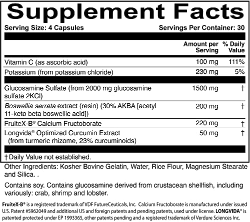 Daily joint support capsules for active lifestyles