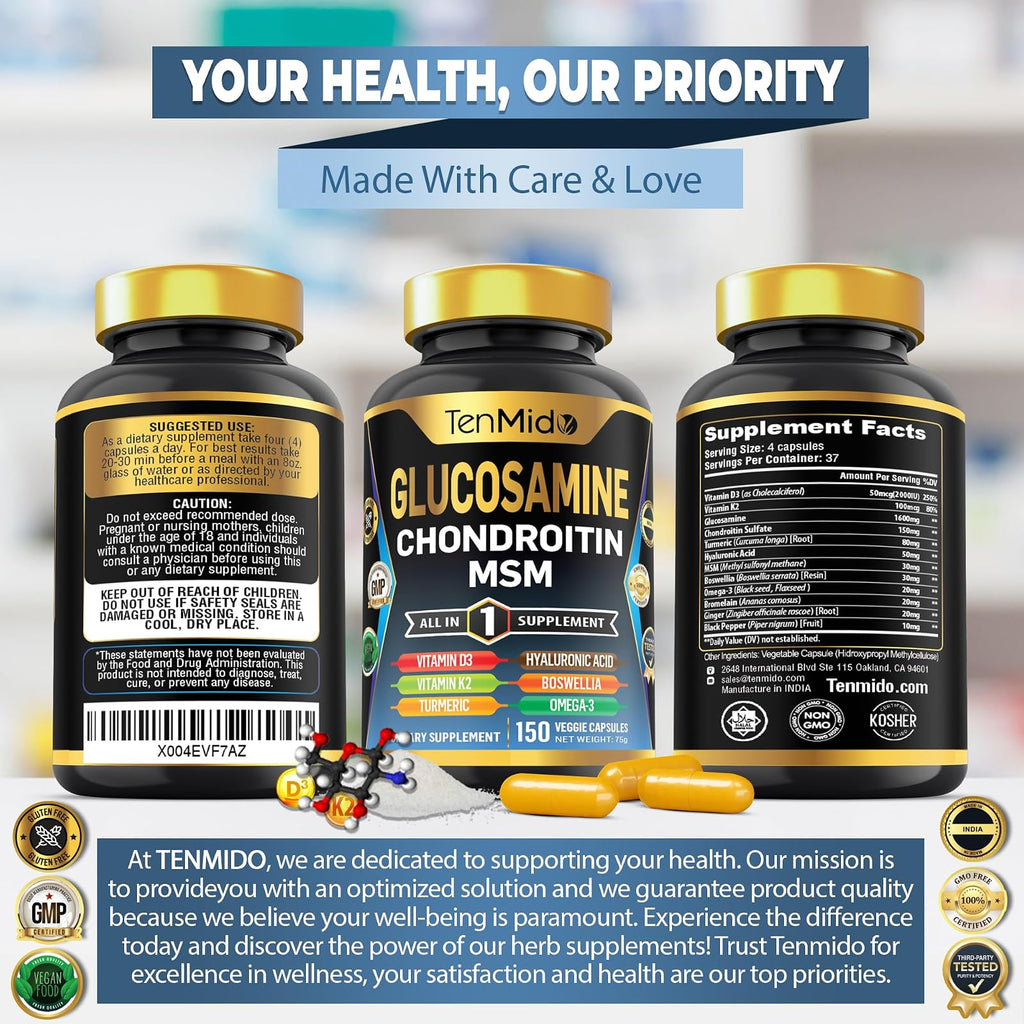 Daily joint wellness with glucosamine