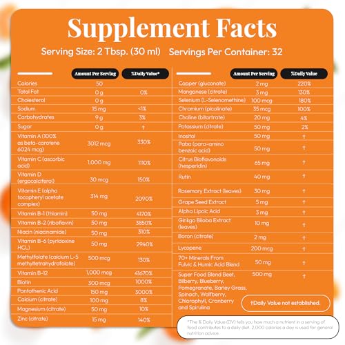 Daily liquid multivitamin for women