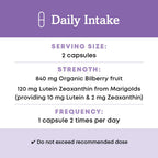 Daily lutein capsules for better vision