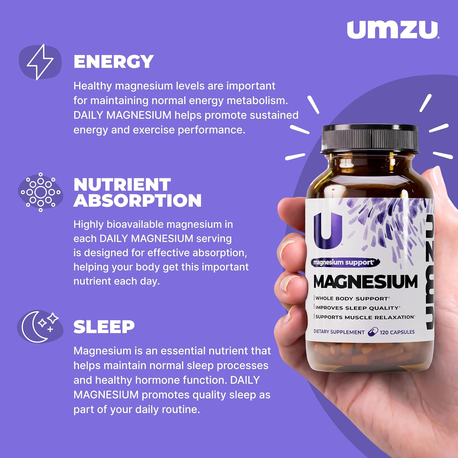 Daily magnesium capsules for better sleep