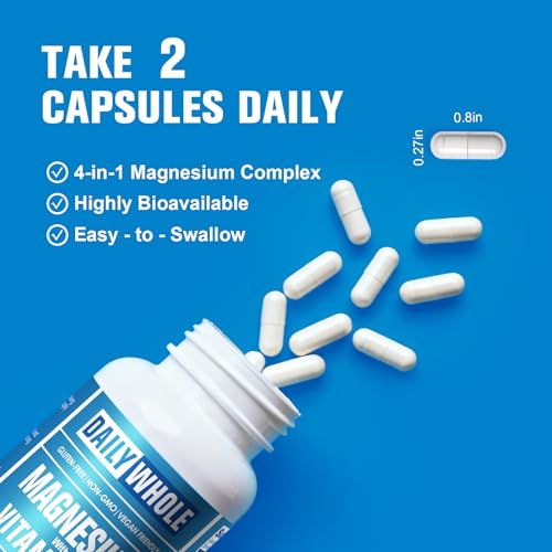 Daily magnesium capsules for stress relief