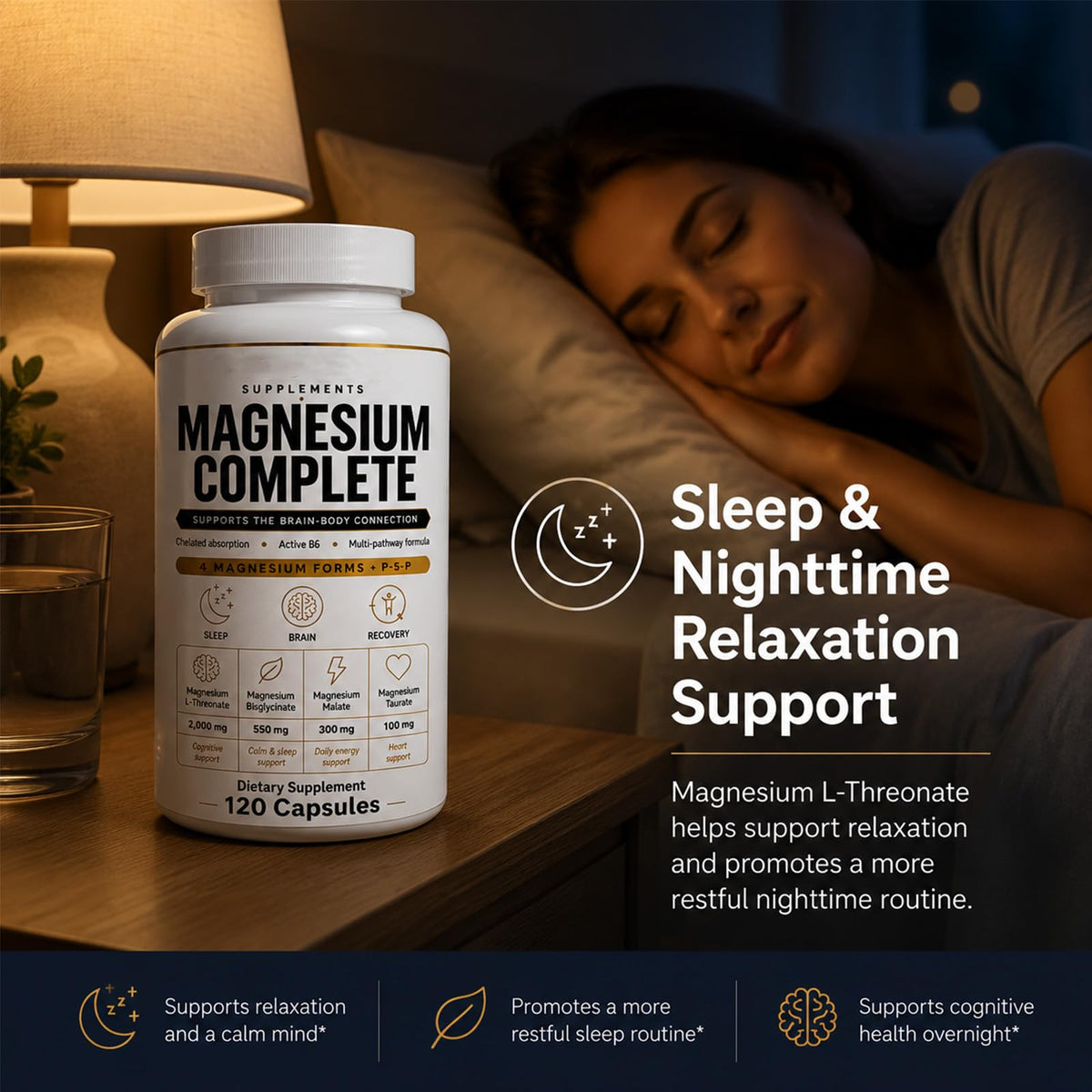 Daily magnesium supplement for energy