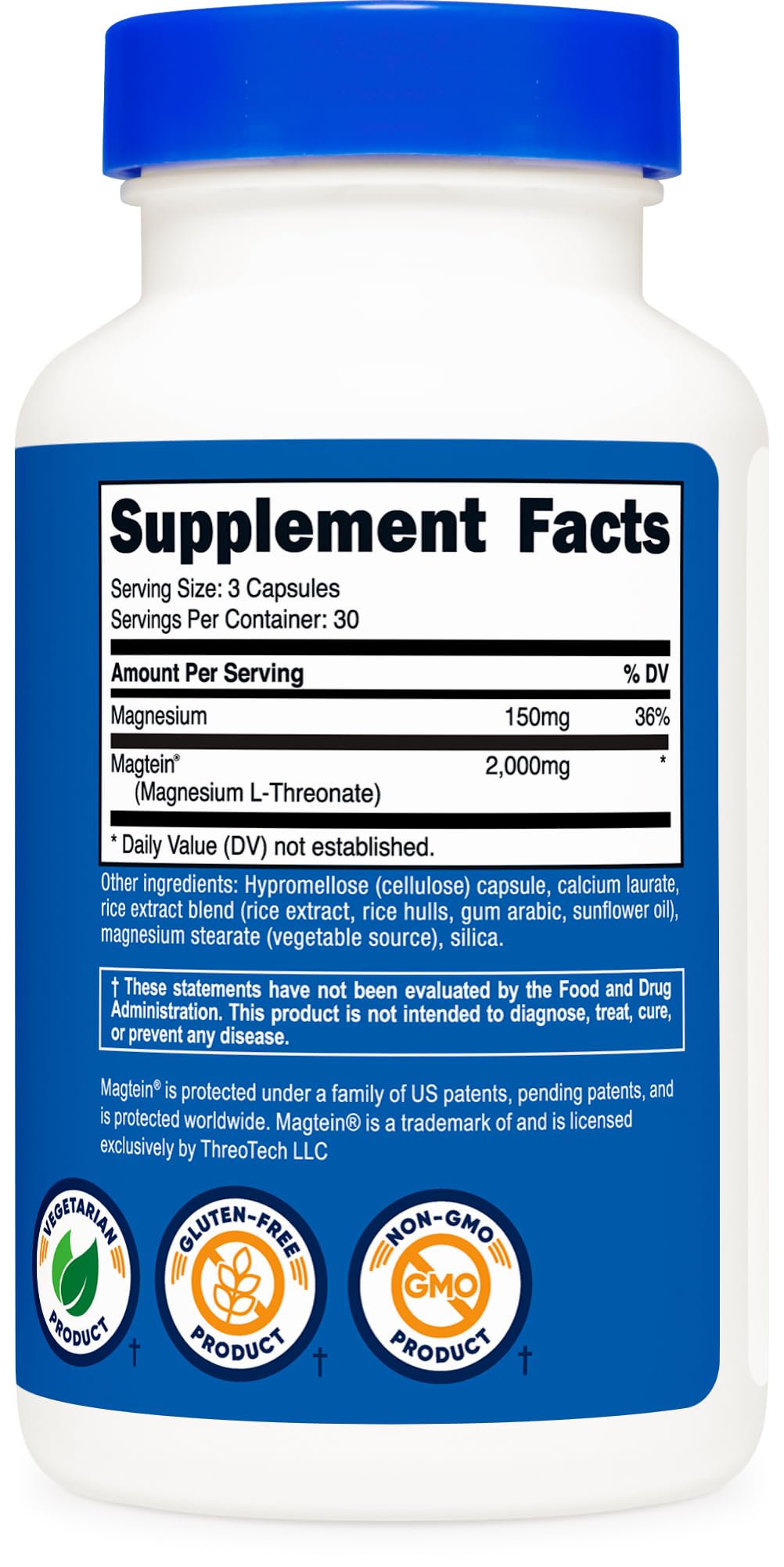 Daily magnesium supplement for overall health