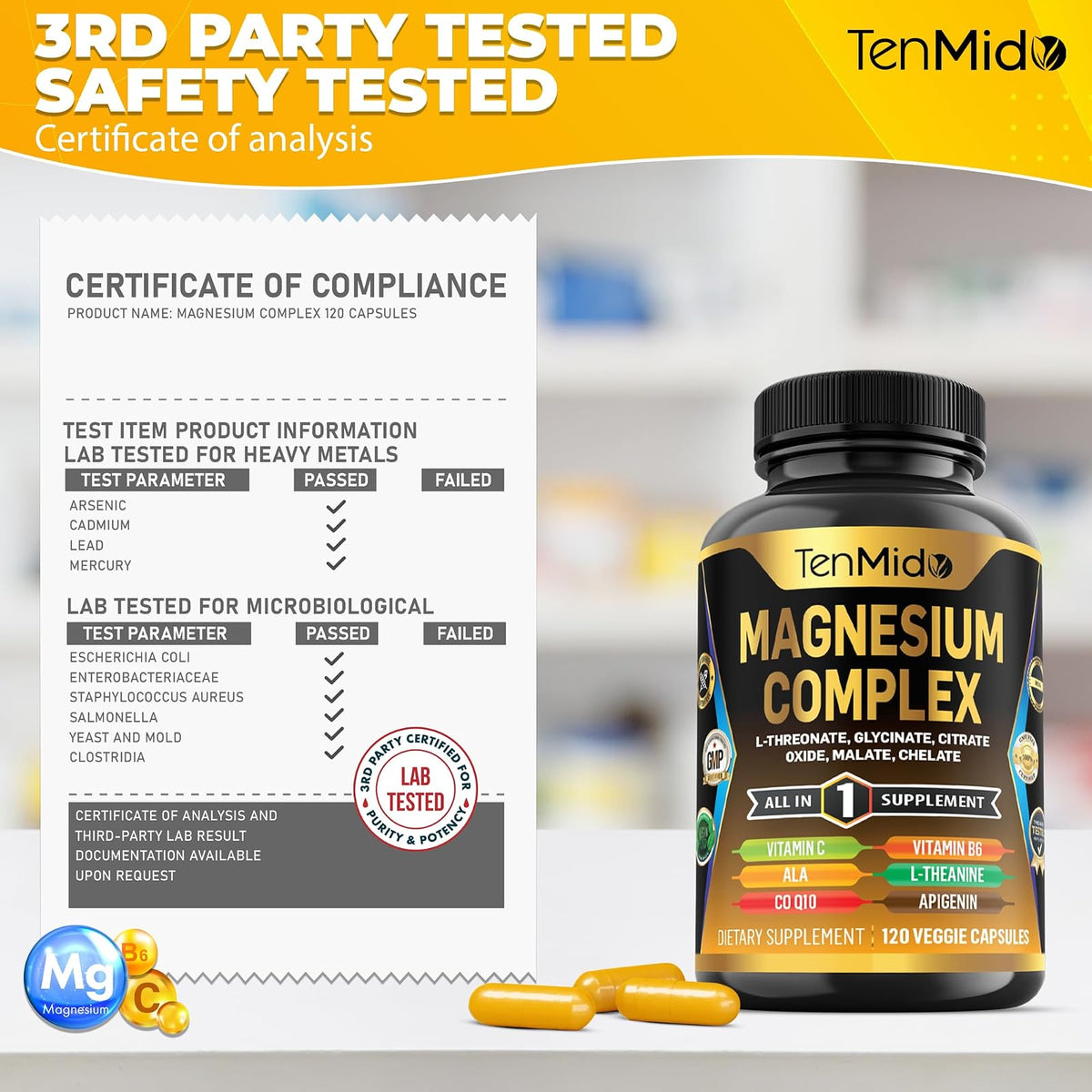 Daily magnesium supplement for overall wellness