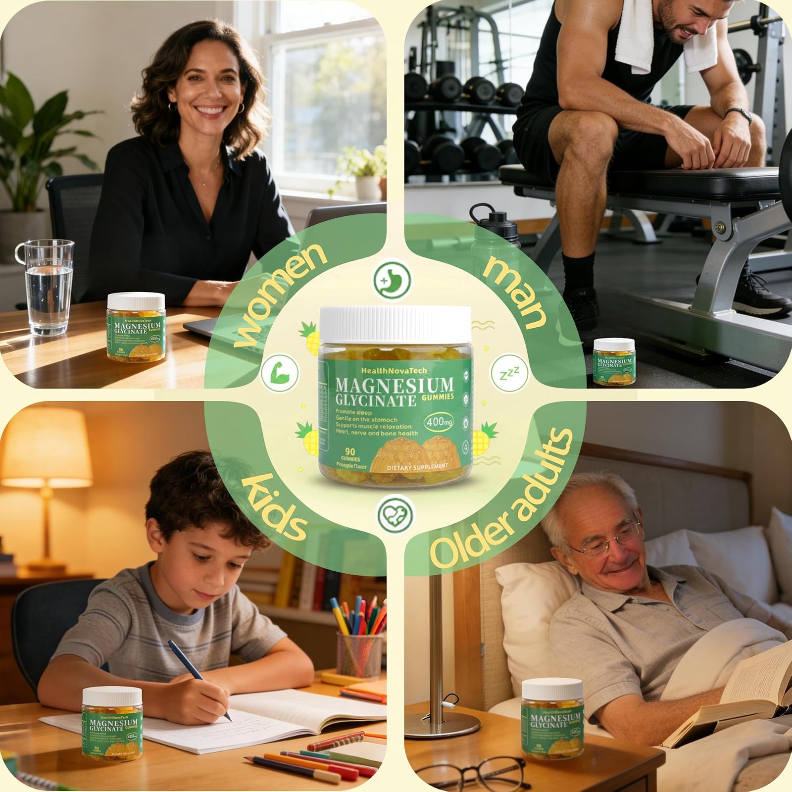 Daily magnesium supplement gummies
